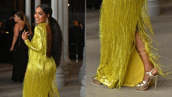 Angela Bassett Shines in Saint Laurent Gold Platform Heels at the LACMA ...